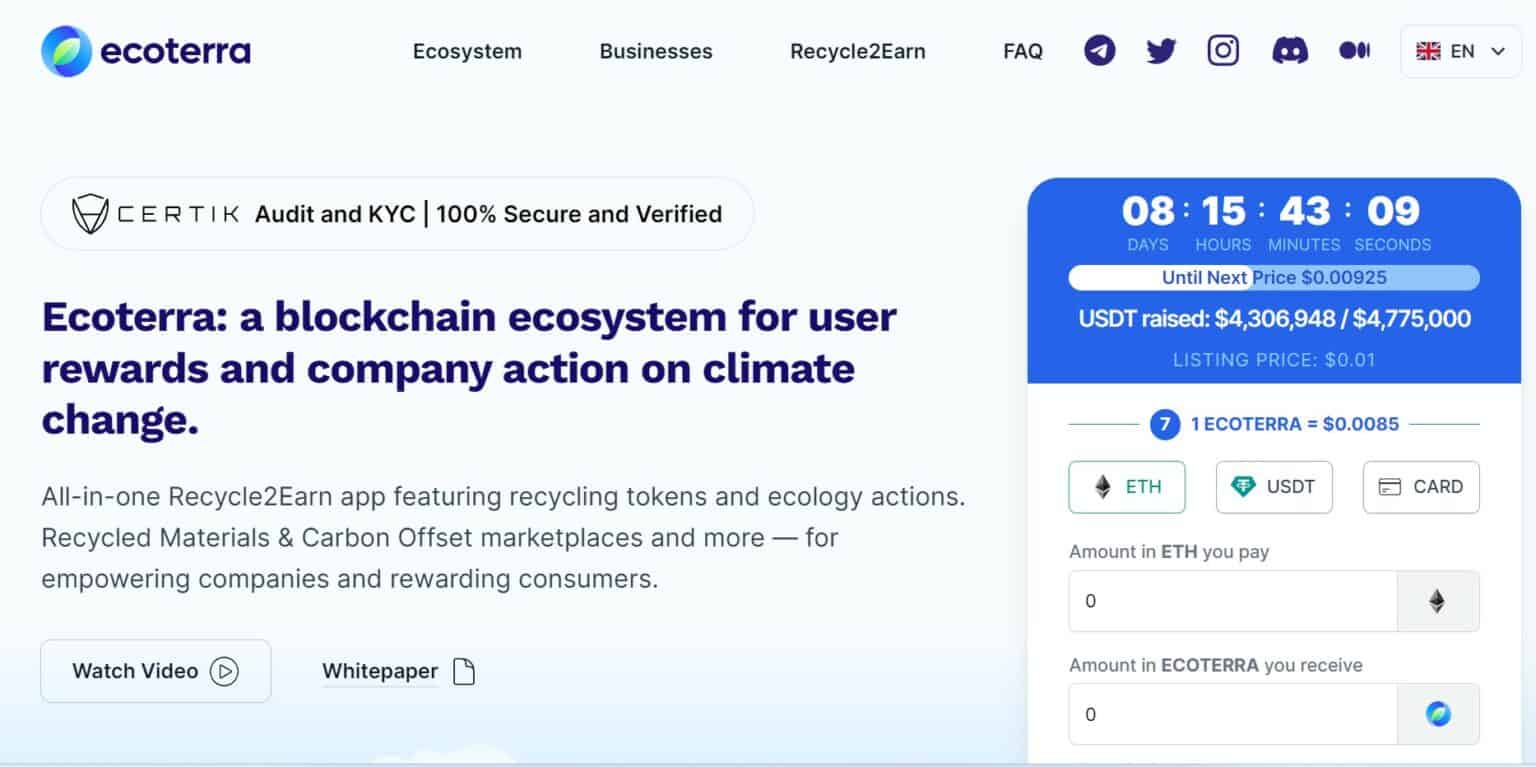 What Is Ecoterra (ECOTERRA)? Where to Buy It